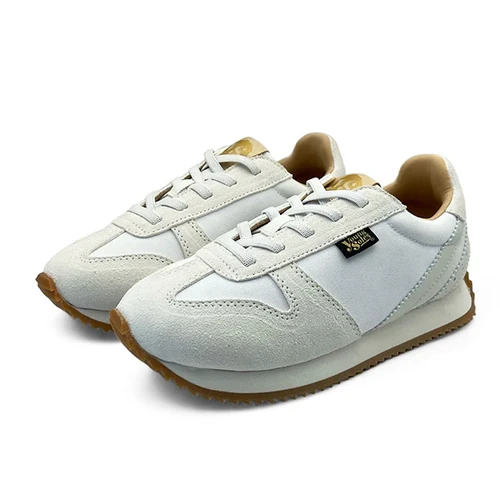 Keegan Kids Sneaker White Textile & Suede | Duke Essentials, Lewisham