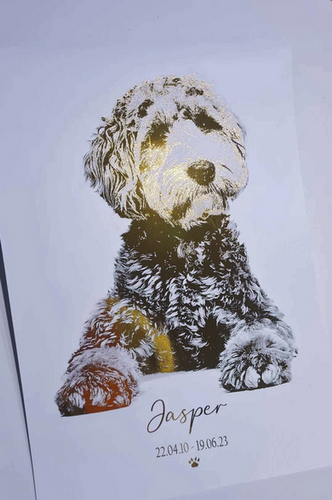 Pet foil art | Aimee Rose Designs
