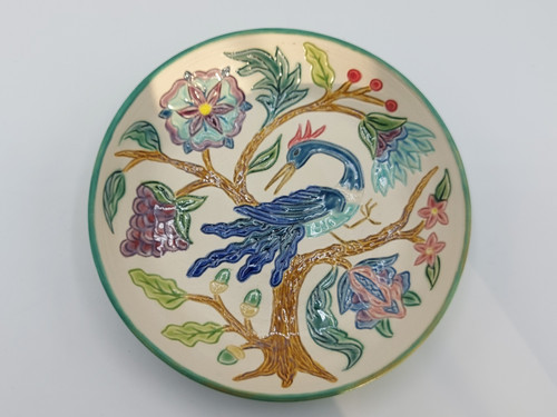 Carved Jacobean tree of life bowl, hand thrown pottery | Tatarek Pottery