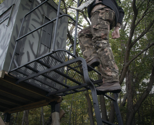 Shadow Hunter Adjustable Ladder Platform | Bourdeau Bros. Inc