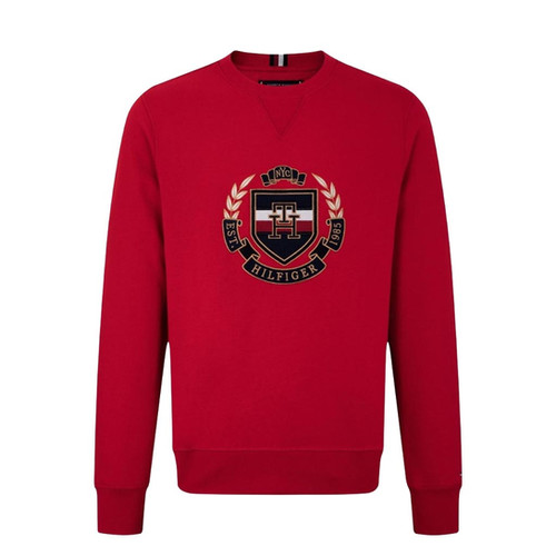 TOMMY HILFIGER Mens Icon Stack Sweatshirt Red | Urban Equipment