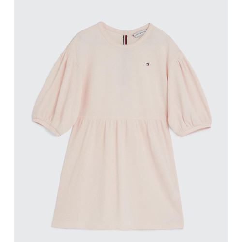 TOMMY HILFIGER Kids Structured Knit Dress Faint Pink | Urban Equipment