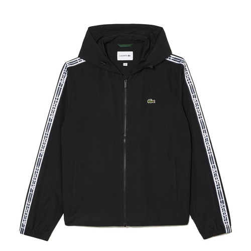 LACOSTE Mens Polyester Track Jacket Black | Urban Equipment