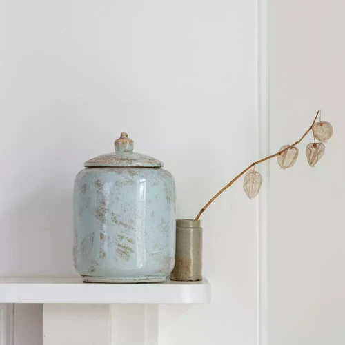 Louie Rustic Jar With Lid | The Wisteria Tree