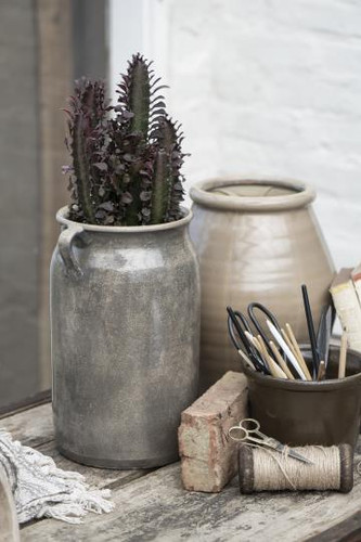 Toke Dark Grey Tall Pot with Handles | The Wisteria Tree