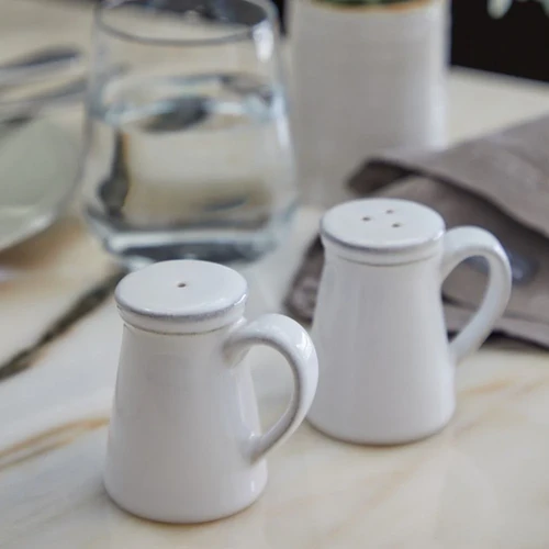 White Salt & Pepper Set | The Wisteria Tree
