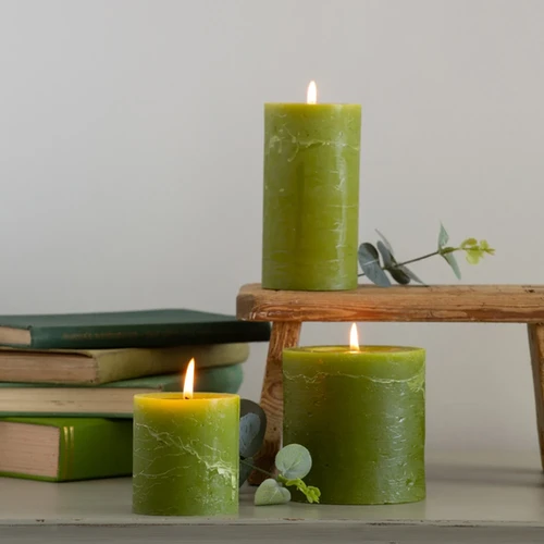 Rustic Pillar Candle Fern | The Wisteria Tree