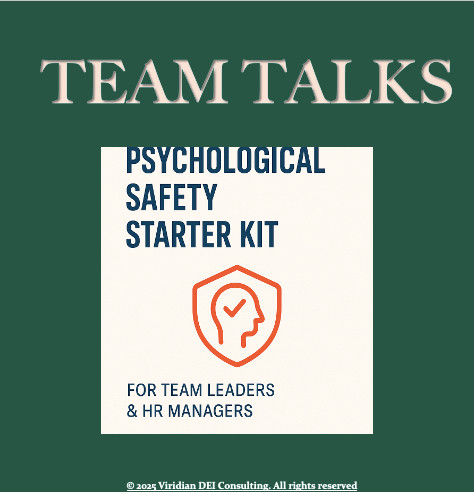 Team Talks: Psychological Safety Starter Kit | Viridian DEI