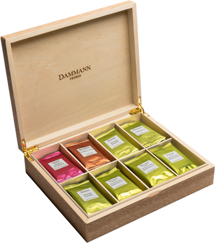 DAMMANN FRÈRES LIGHT WOODEN CHEST GIFT SET TEA
