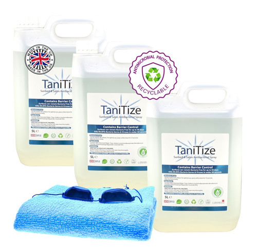 TaniTize Sunbed & Salon Cleaner. 3 x 5ltr Tubs | i-Tize Wipes UK