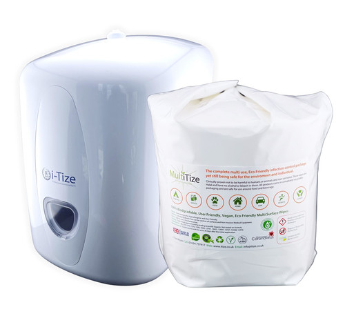 MultiTize Eco Dispenser + 500 Wipe MultiTize ECO Refill Roll | i-Tize ...