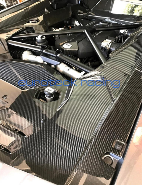 Aventador Carbon Fiber Engine Bay Cover Panels 5 pc. Kit