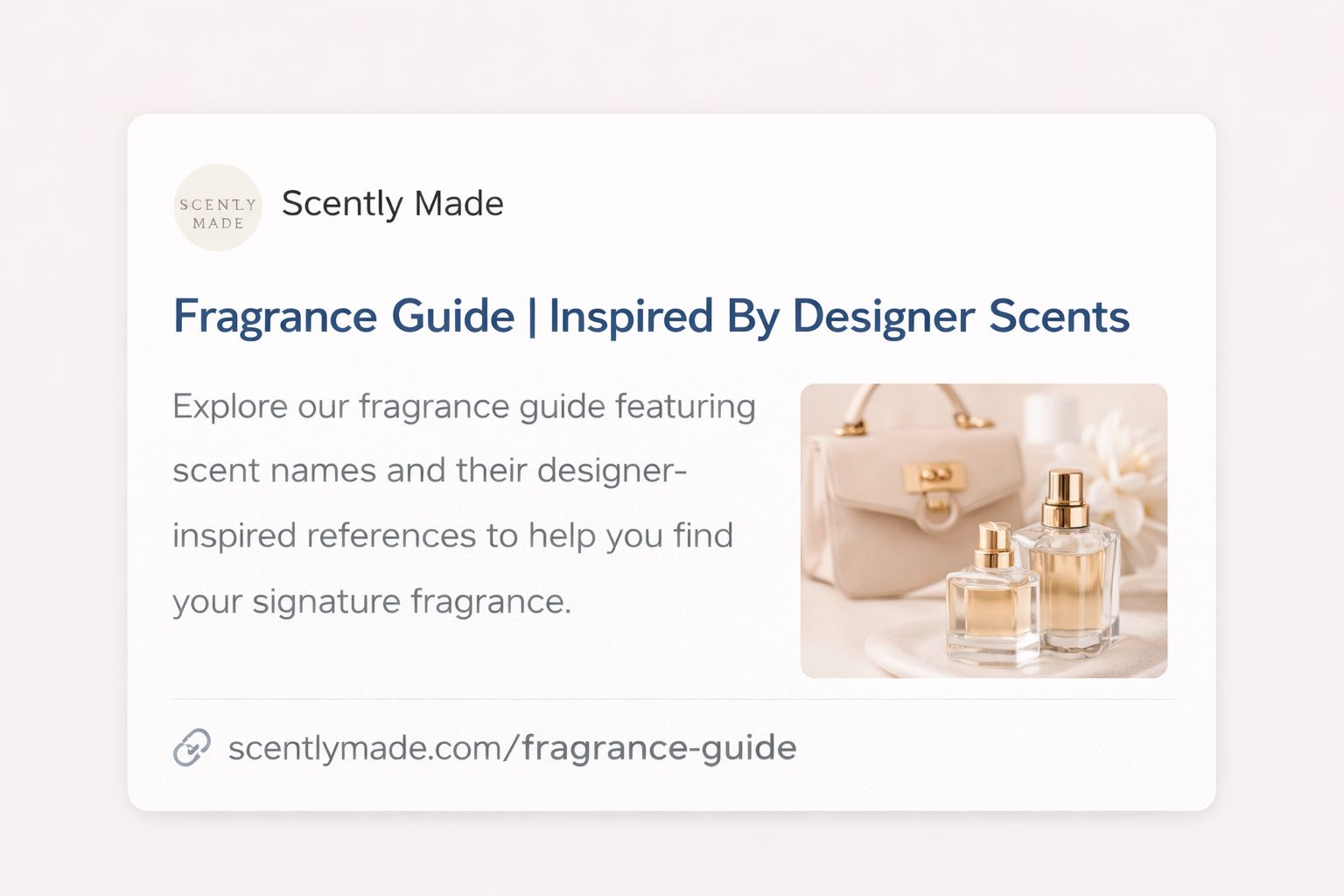 A scent reference / comparison list