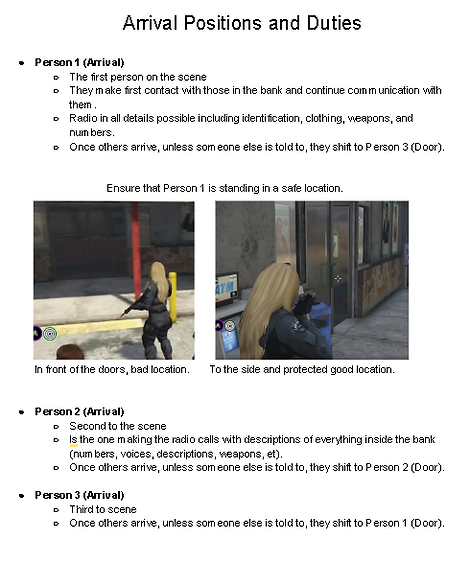 Visual Cheat Sheet, and Visual Scenario Response Guide (Grand Theft ...
