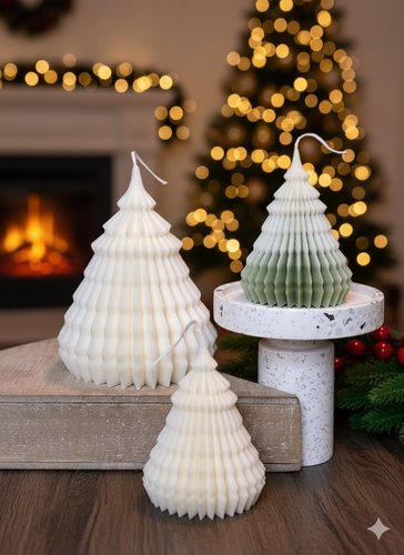 Origami Christmas Tree Candles for Festive Holiday Decor | One More ...