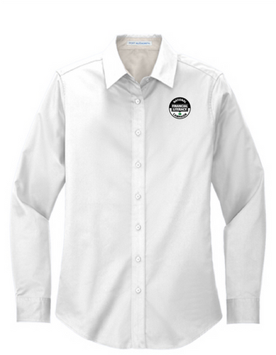 White Long Sleeve shirts w/ National Financial Literacy Campaign logo | pdpromos
