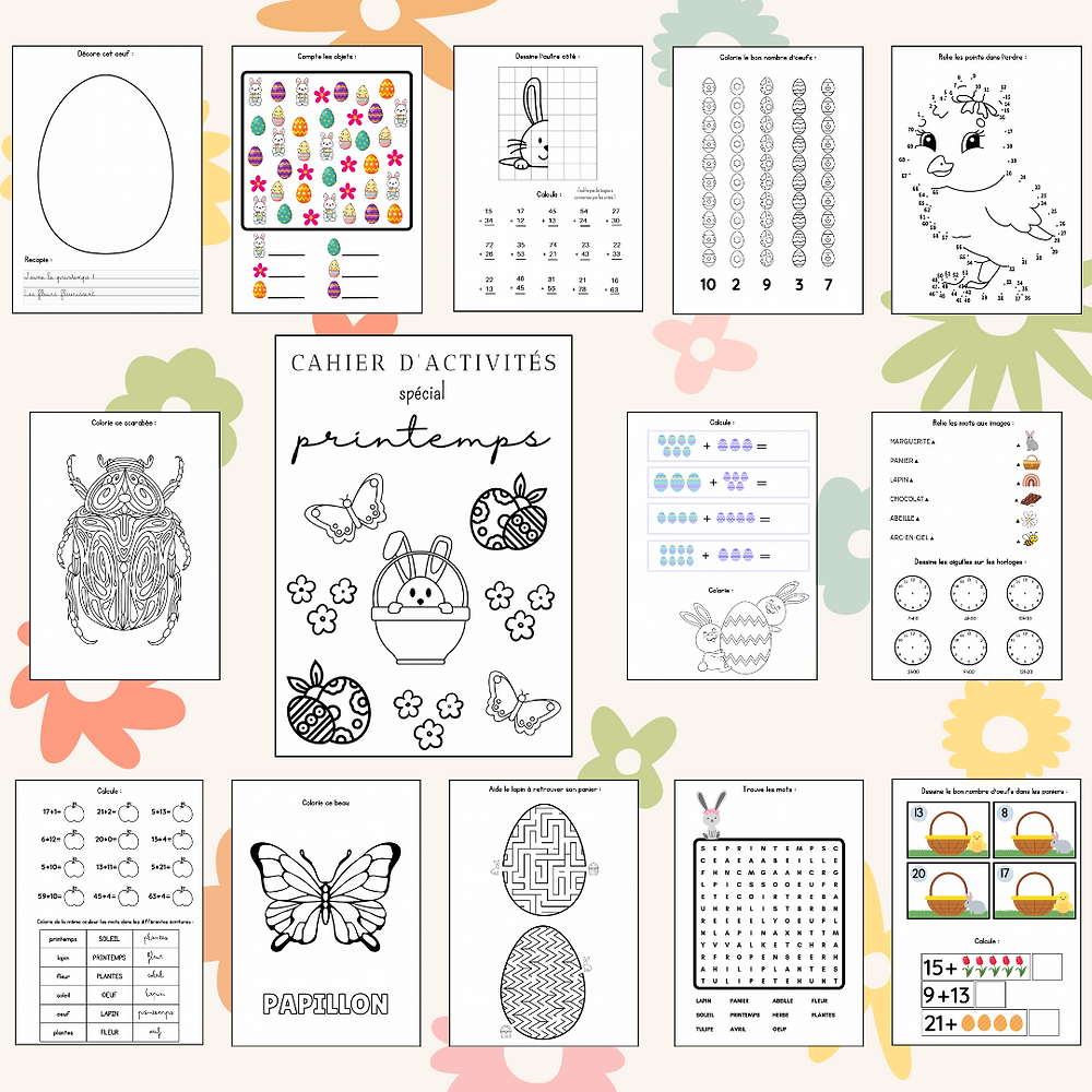 Cahier d'activités spécial PRINTEMPS - CP