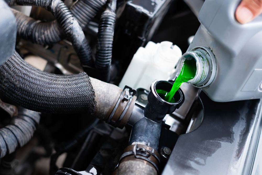 Automotive Fluids Are Different Colors to Help Identify Them