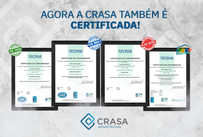 Novas Certificações CRASA