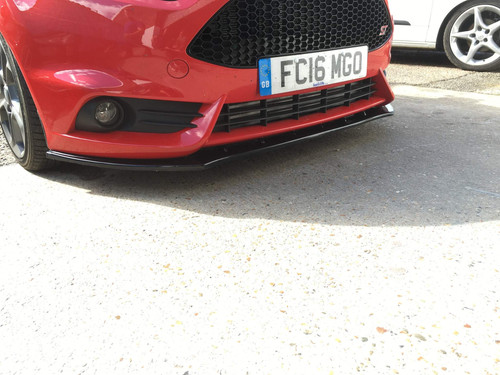 ford fiesta st front splitter spoiler valance diffuser mk7 facelift ...