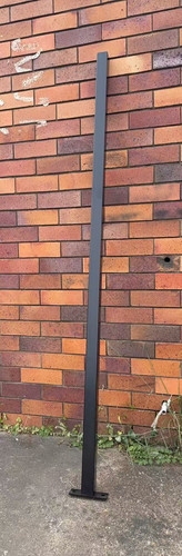 1.9M Flanged steel post 50x50mm Saint black | David Fencing&Mesh