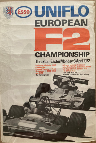 Original 1972 poster for F2 Championship race at Thruxton | The ...