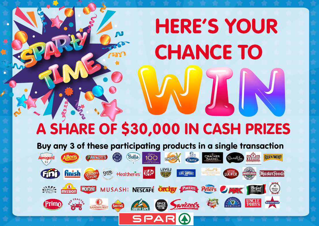 Win a Share of $30k in Cash Prizes from Spar Supermarkets Australia (SPARty Time) - OzBargain ...