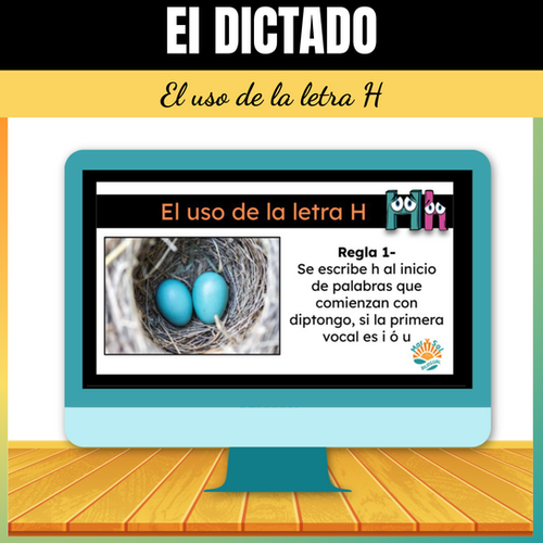Spanish Phonics La letra H muda Google Slides El Dictado | Mar Y Sol ...