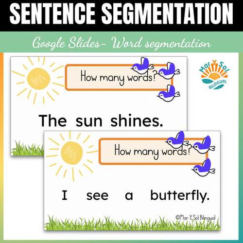 Phonological Awareness Google Slide Counting Words Activity ENGLISH ...