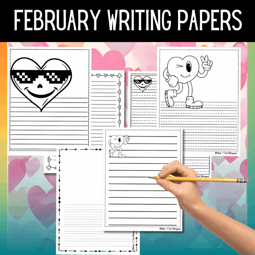 Valentine's Day Differentiated February Writing Templates | Mar Y Sol ...