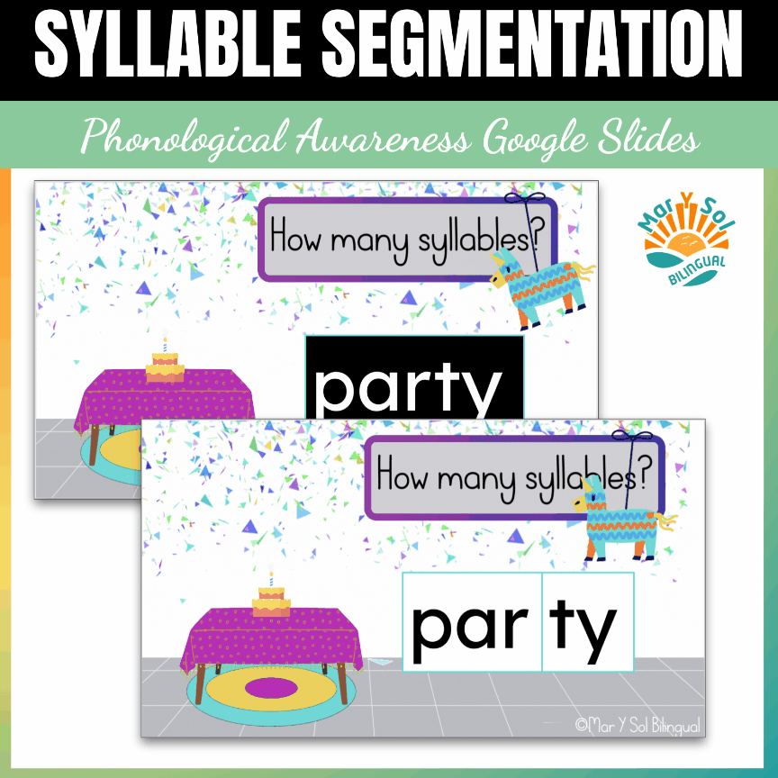 Syllable Division Counting Syllables Google Slides ESL - Fiesta | Mar Y ...