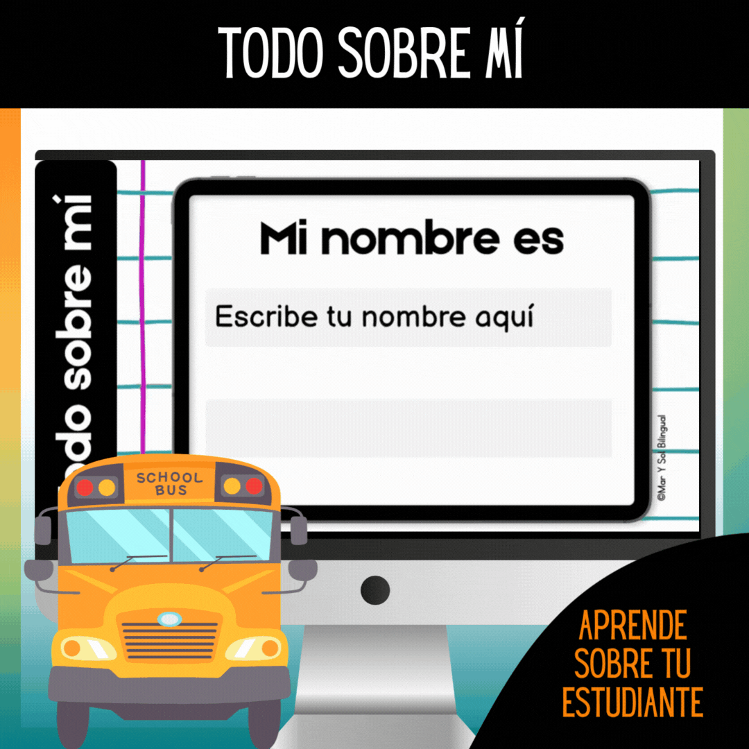 Spanish All About Me | Dual-Language Back to School Activity | Todo ...