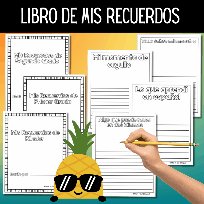 Libro de recuerdos Memorias de fin de curso actividades (Spanish) End ...