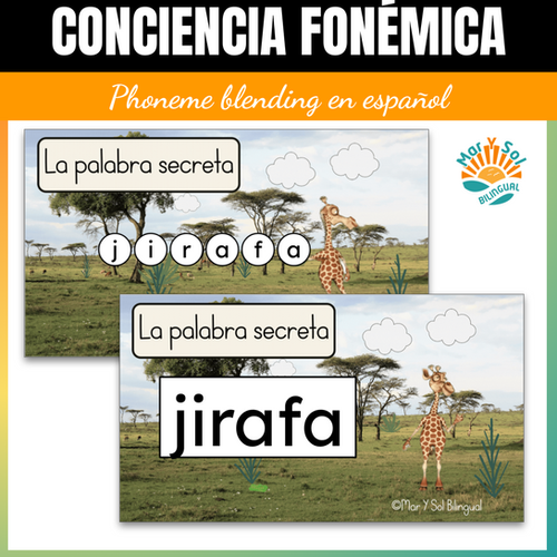 Conciencia fonológica segmentación de fonemas Spanish Google Slides ...