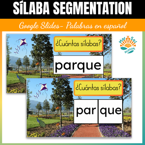 Conciencia silábica separar en sílabas Spanish Google Slides | Mar Y ...