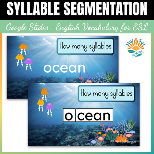 Segmentation of syllables in English Google Slides for ESL newcomer ...