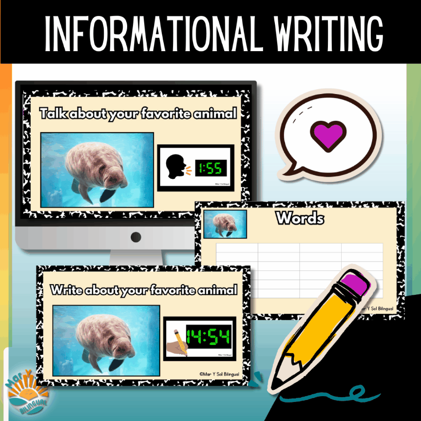 Informational Writing Prompt Routine ELD ESL Prompt Oracy | Mar Y Sol ...