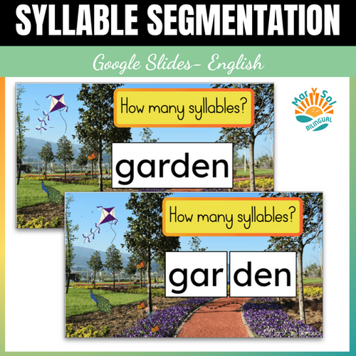 Phonological Awareness Syllable Segmentation- Park | Mar Y Sol Bilingual