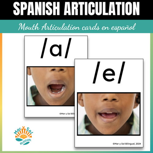 Spanish abecedario mouth articulation phoneme cards | Mar Y Sol Bilingual