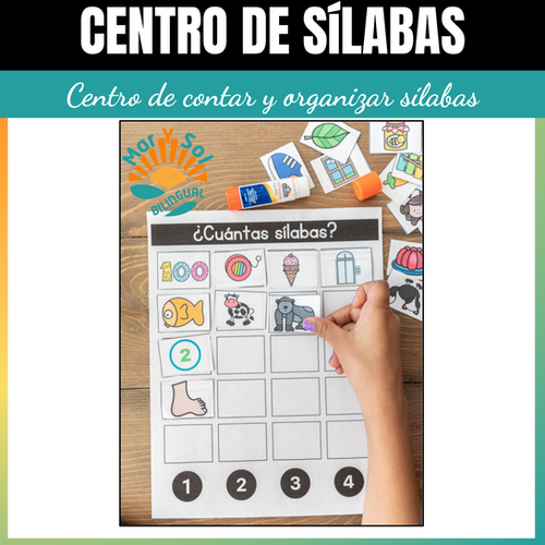 Centro de sílabas Spanish Contar sílabas Syllable practice center | Mar ...