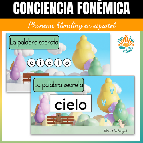 Conciencia fonológica segmentación de fonemas Spanish Google Slides ...