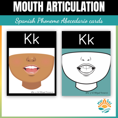 Spanish abecedario mouth Articulation phoneme cards | Mar Y Sol Bilingual