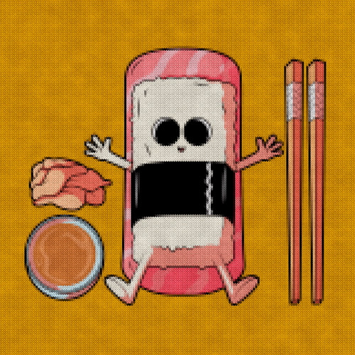 Sushi Stitch | Sassy Digital Art