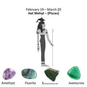 HAT MEHYT (PISCES) THE BELIEVERS – NEPTUNE 4 PIECE HEALING CRYSTAL SET ...