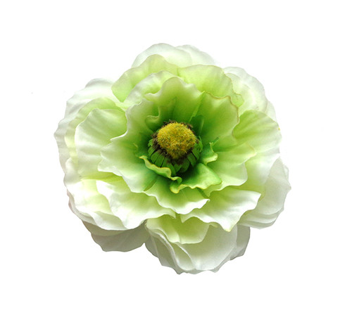 MAY Single White Ranunculus Autumn Hair Flower | lady-lucks-boutique