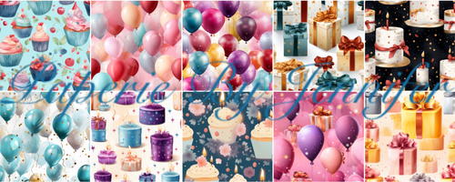 DIGITAL 20 Birthday Card Background Printable Scrapbook Papers ...