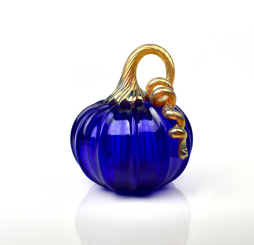 Cobalt Blue Baby Pumpkin | bayblownglass