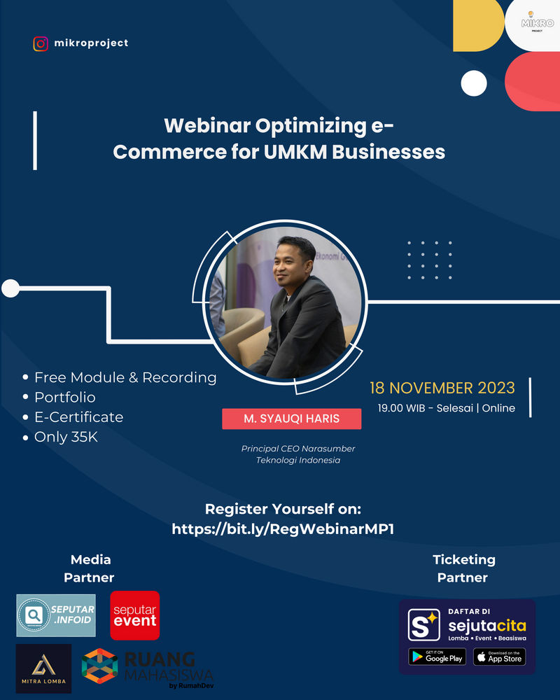 Webinar Optimizing e-Commerce for UMKM Businesses | seputarevent