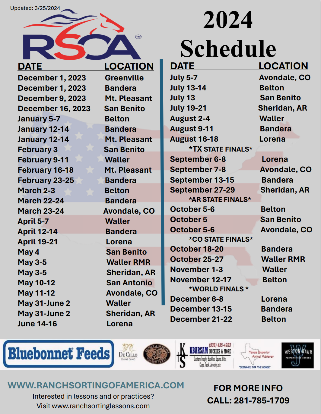 Events | RSOA Ranch Sorting