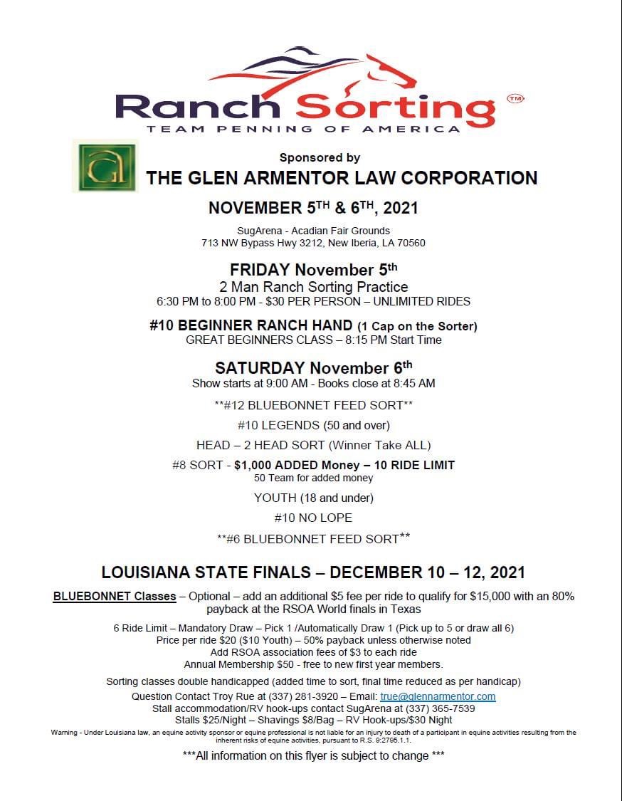 2021 Events | RSOA Ranch Sorting